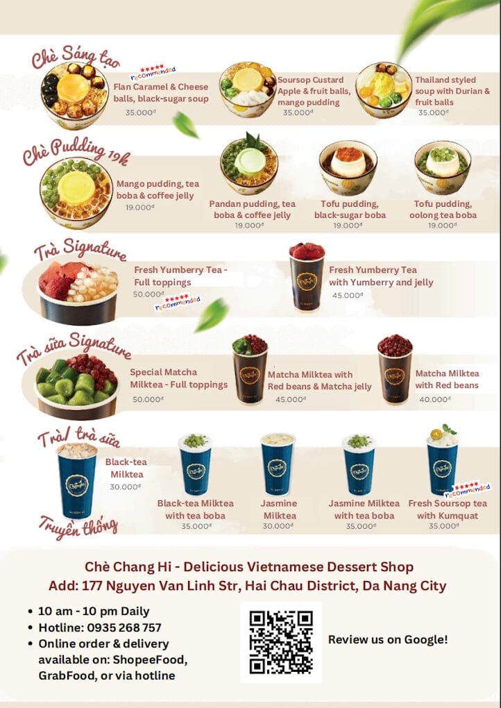 Đánh giá Tiệm chè Chang Hi - 177 Nguyễn Văn Linh, P. Nam Dương, Q. Hải ...